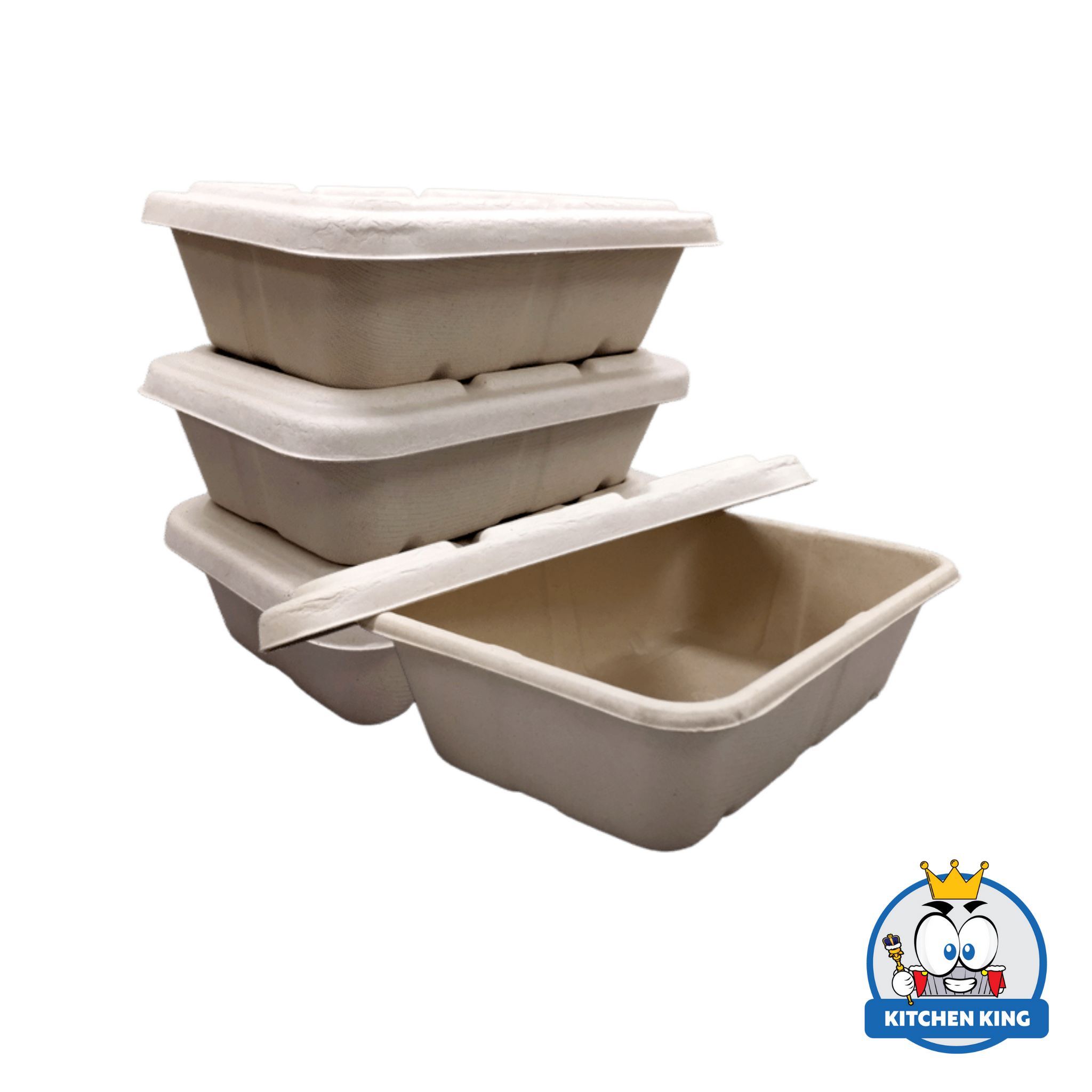 Bagasse Sugarcane Rectangular Food Tub 650ml (10pcs) – Kitchen King