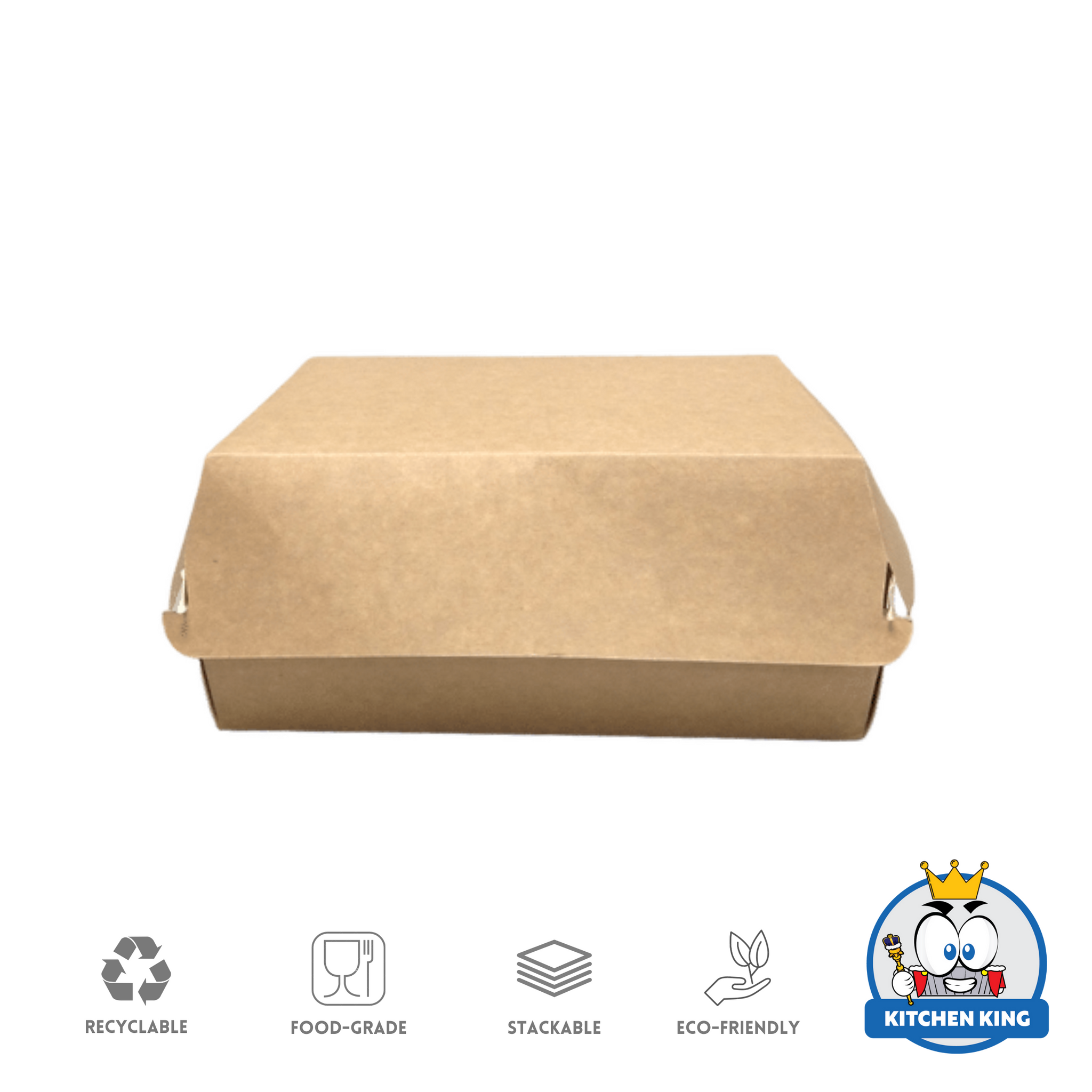 Paper Clamshell - Lunch Box Brown Coated / Silver 700cc (50pcs ...